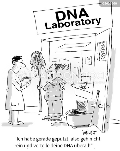Cartoons und Karikaturen mit Dna-kits
