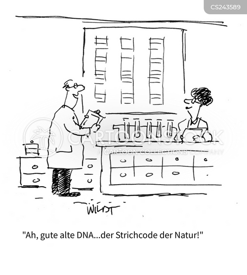 Cartoons und Karikaturen mit Dna-datenbank
