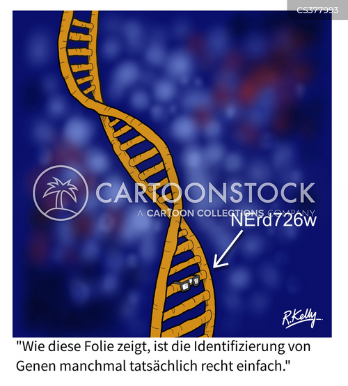 Cartoons und Karikaturen mit Dna-ketten