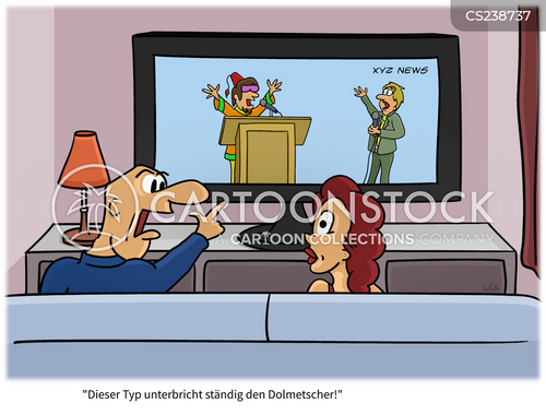 Cartoons und Karikaturen mit Prozessunterbrechung