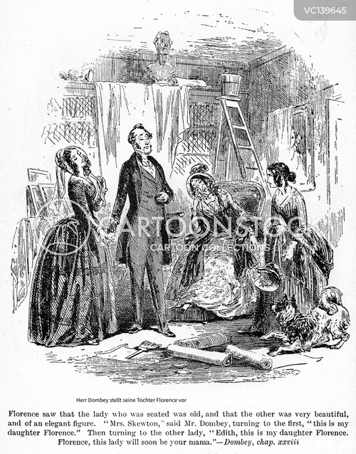 Cartoons und Karikaturen mit Frances Hodgson Burnett