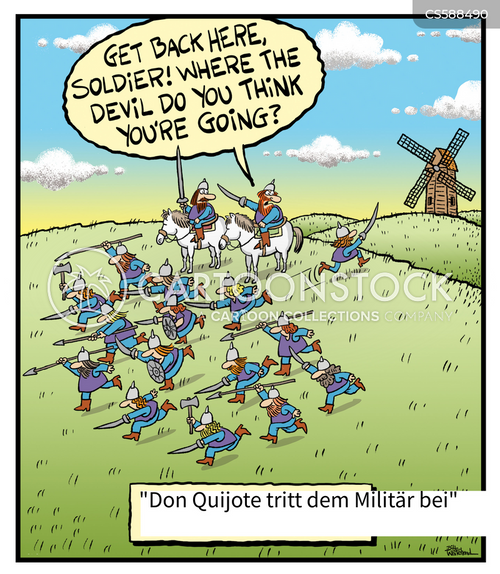 Cartoons und Karikaturen mit Don Quijote