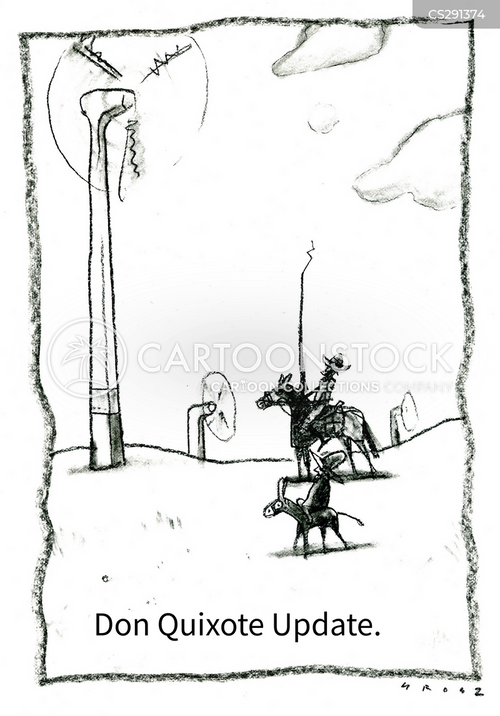 Cartoons und Karikaturen mit Don Quijote