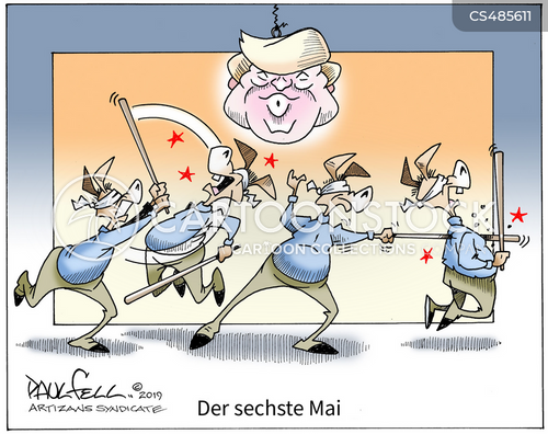 Cartoons und Karikaturen mit Trump-gegner