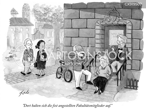 Cartoons und Karikaturen mit Akademische Tenure