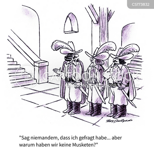 Cartoons und Karikaturen mit 3 Musketiere