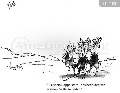 Cartoons und Karikaturen mit Doppelsterne