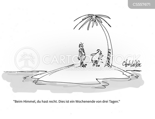 Cartoons und Karikaturen mit Wochenende