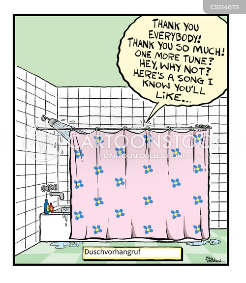 Cartoons und Karikaturen mit Duschen