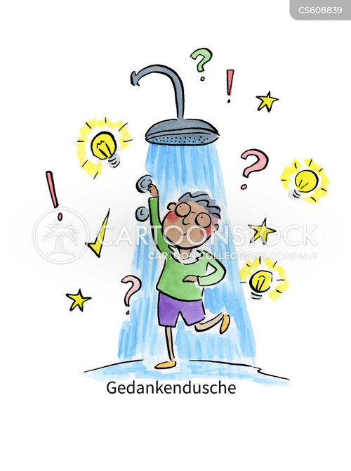 Cartoons und Karikaturen mit Duschen