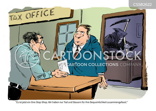 Cartoons und Karikaturen mit Gewissheit Im Tod