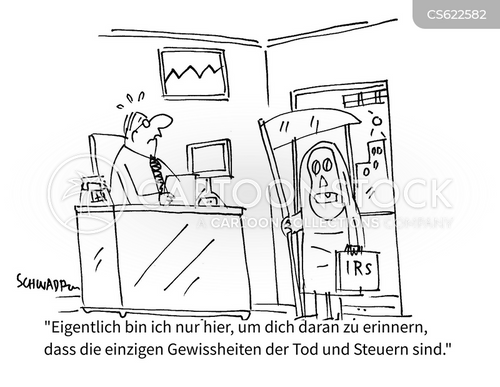 Cartoons und Karikaturen mit Steuern