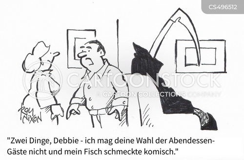 Cartoons und Karikaturen mit Komischer Fisch