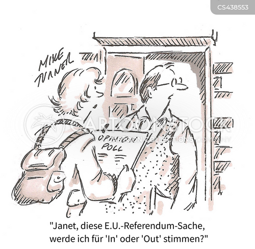 Cartoons und Karikaturen mit Europa-abstimmung