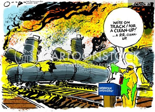 Toxic Train Wrecks Cartoons and Comics - funny pictures from CartoonStock