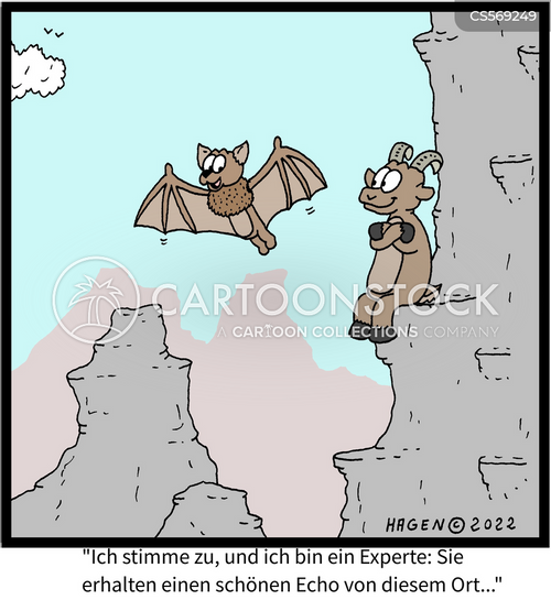 Cartoons und Karikaturen mit Echolokation