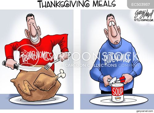 Thanksgiving Economy Cartoons and Comics - funny pictures from CartoonStock