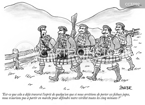 Dessins humoristique et caricaturés avec Tradition Écossaise