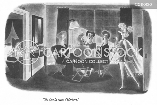 Dessins humoristique et caricaturés avec Muses Des Écrivains