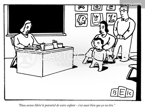 Dessins humoristique et caricaturés avec Enseignant D'école