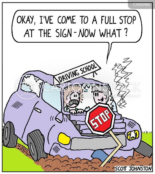 Stop Sign Cartoons and Comics - funny pictures from CartoonStock