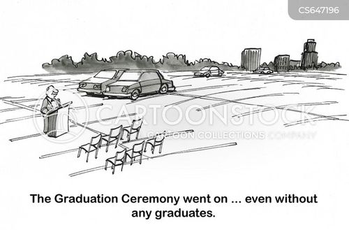 Graduation Ceremony. Cartoons and Comics - funny pictures from CartoonStock