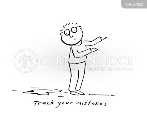 Track Your Mistakes Cartoons and Comics - funny pictures from CartoonStock