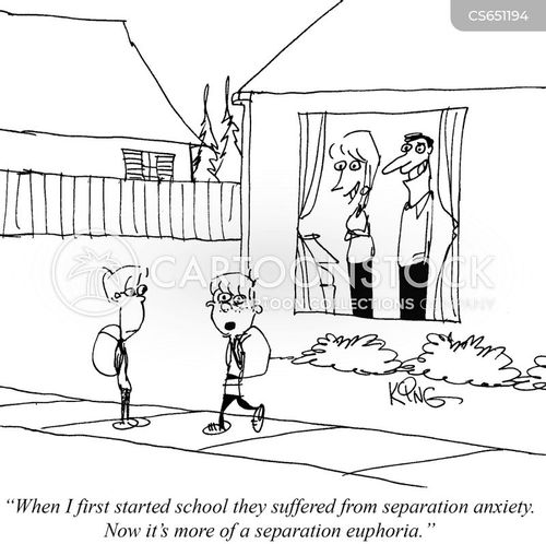 Separation Anxiety Cartoons and Comics - funny pictures from CartoonStock