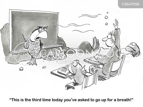 Underwater Schooling Cartoons and Comics - funny pictures from CartoonStock