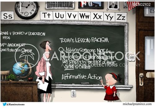 Racial Quotas Cartoons and Comics - funny pictures from CartoonStock
