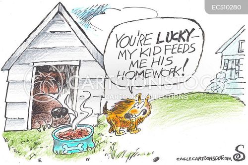 Dog Homework Cartoons and Comics - funny pictures from CartoonStock