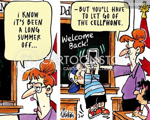 Smartphone Bans Cartoons and Comics - funny pictures from CartoonStock