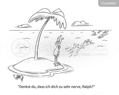 Cartoon Haie Kommen Aus Dem Wasser