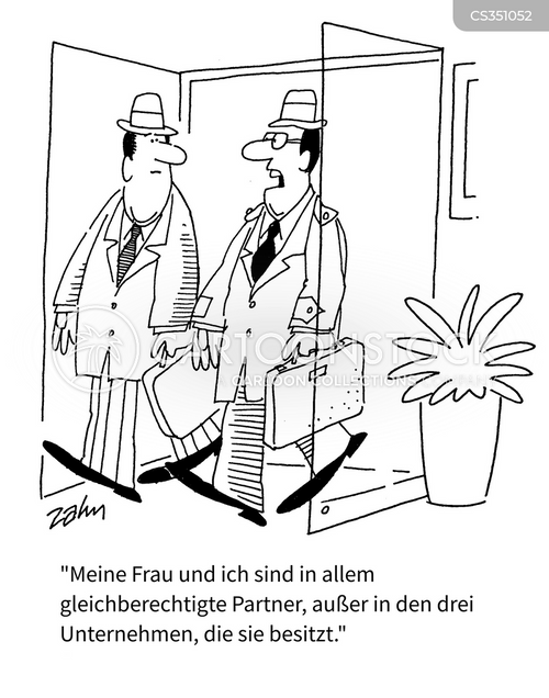 Cartoons und Karikaturen mit Partnerschaftsungleichheit
