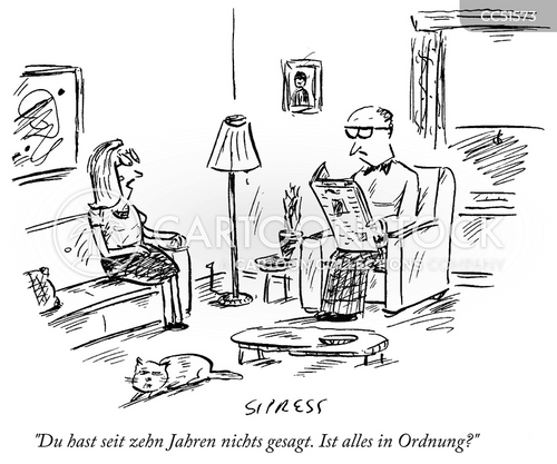 Cartoons und Karikaturen mit Schweigen