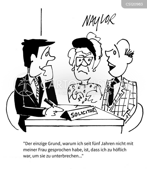 Cartoons und Karikaturen mit Eheliches Schweigen