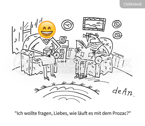 Cartoons und Karikaturen mit Psychiatrisches Medikament