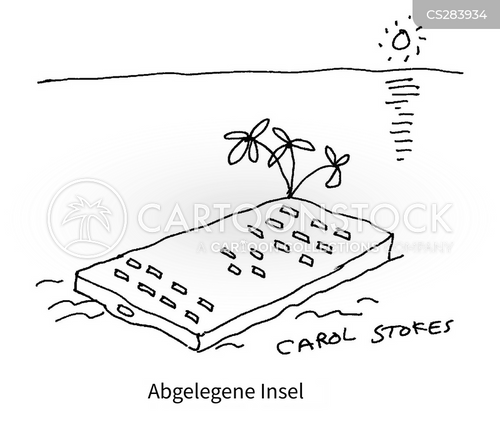 Cartoons und Karikaturen mit Einsame Insel