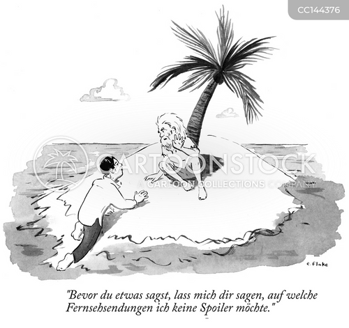 Cartoons und Karikaturen mit Gestrandet Auf See