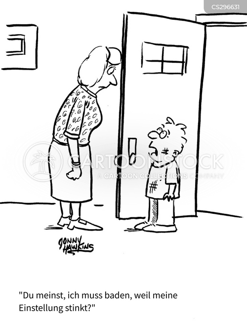 Cartoons und Karikaturen mit Einstellung Stinkt