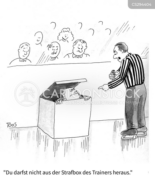 Cartoons und Karikaturen mit Eishockeytrainer