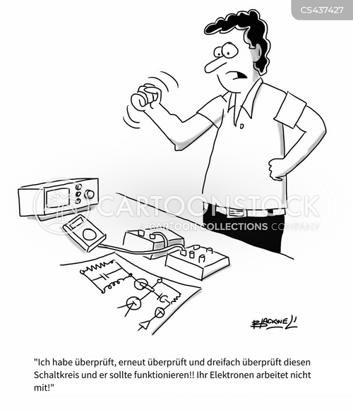 Cartoons und Karikaturen mit Elektriker