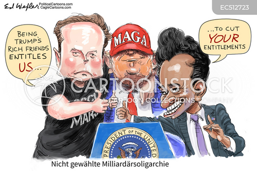 Cartoons und Karikaturen mit Elons Musks Unternehmen