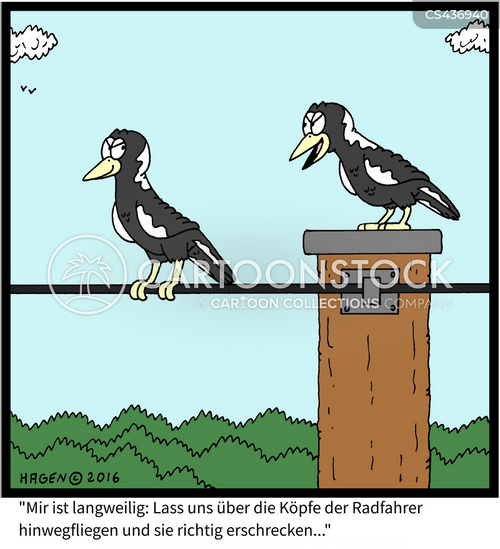 Cartoons und Karikaturen mit Elster
