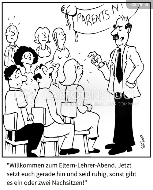 Cartoons und Karikaturen mit Elternabend