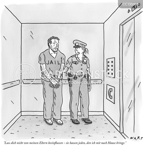 Cartoons und Karikaturen mit Designschema