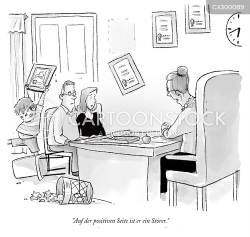 Cartoons und Karikaturen mit Elternabend