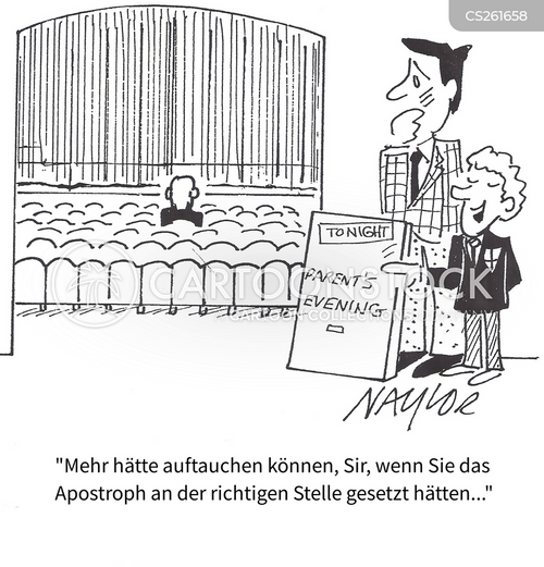 Cartoons und Karikaturen mit Elternabend