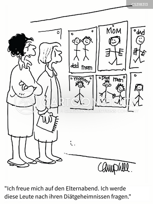 Cartoons und Karikaturen mit Elternabend