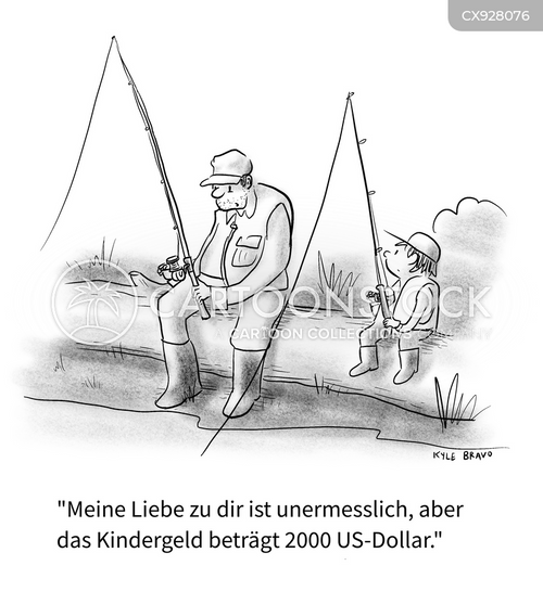 Cartoons und Karikaturen mit Vater Und Kind